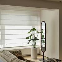 China Blackout WiFi Motorised Smart Roman Blinds Privacy Comfort Smart Roman Shades for sale