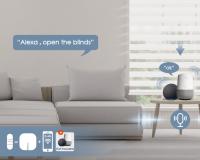 China 2.4GHz  Day And Night Blinds Modern Dual Layer Light Control Smart Zebra Blinds for sale