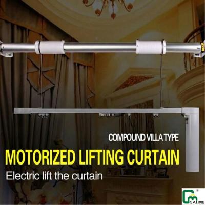 China Heavy Duty Tuya Smart Liftable Curtain Track System With GM46 Motor For Lobbies for sale