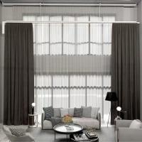 China Heavy Duty Tuya Smart Liftable Curtain Track System With GM46 Motor For Lobbies for sale