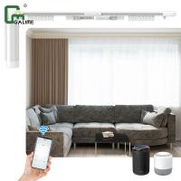 China Aluminum Alloy Motorized Curtain Track System  Straight High Tensile Belt Drive for sale