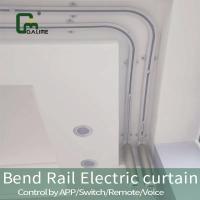 China Customizable Smart Motorized Curtain Track System Curved Drapery Track Corner for sale