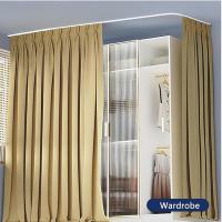 China Customizable Smart Motorized Curtain Track System for Curved Bay and Corner Windows 90 Degree for sale