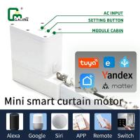 China Commercial Grade Smart Curtain Kit 2.0Nm Mini Motor for Heavy Drapes 1.2m to 6.2m for sale