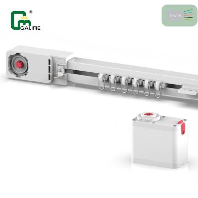 China Phase Control 5-Wire Smart Curtain Motor for Hotel RCU & Commercial Projects Ultra-Quiet for sale