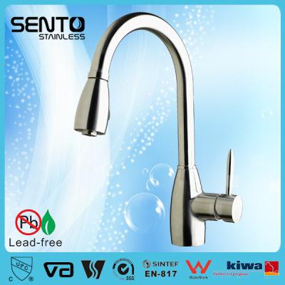 China Single lever pull out sink mixer upc kitchen faucet for sale