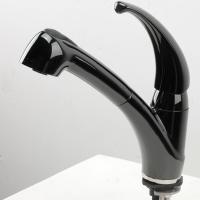 China Sento single handle flexible hose water mixer pull out kitchen faucet with black colour for sale