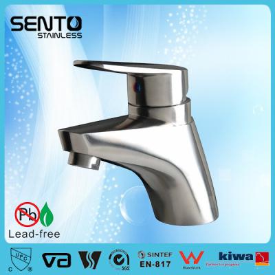 China Hot sales single lever basin faucet with 304 stainless steel for sale
