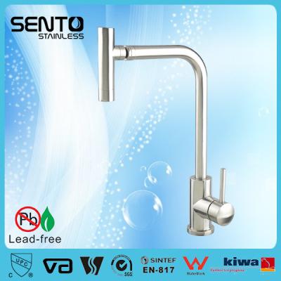 China SENTO Unique design stainless steel kitchen mixer with single lever for sale