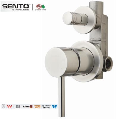 China Perfect quality multifunctional steel body brushed finish shower mixer for sale
