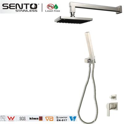 China SENTO multifunction stainless steel square shower mixer for sale
