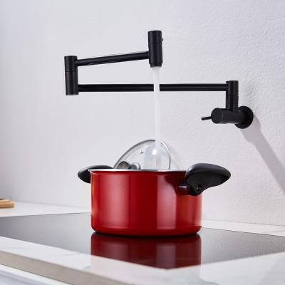 China Double Handle Folding Pot Filler Kitchen Sink Faucet Tap Stainless Steel 304/316 Material for sale