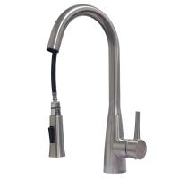 China Steel 304/316 Kitchen Water Low Lead Mixer Tap Flexible Kitchen Gold Color Faucet for sale