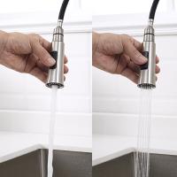 China Steel 304/316 Kitchen Water Low Lead Mixer Tap Flexible Kitchen Gold Color Faucet for sale