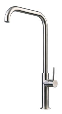 China Fancy water tap Bathroom Mixer satin brushed finished single handle basin faucet for sale