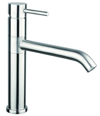China New Style Single Handle brushed finished Designed bathroom wash basin mixer faucet for sale