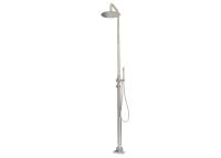 China Stainless steel 316 Watermark Outdoor Shower Satin Solar Shower Freestanding Beach Garden Swimming Stand shower for sale