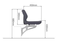 China Blow Molding Plastic Stadium Seat Fire Resistance Football Fixed Seat With Middle Back for sale