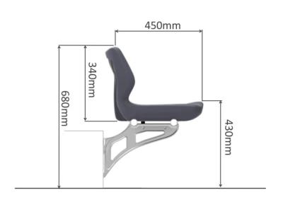 China Blow Molding Plastic Stadium Seat Fire Resistance Football Fixed Seat With Middle Back for sale