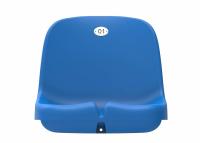 China Injection Molded Spectator Plastic Bucket Chair 420mm Width Football Stadium Seat for sale