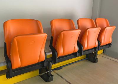 China Retractable Tribune Seating Movable Stand With Plastic Folding Chairs for sale