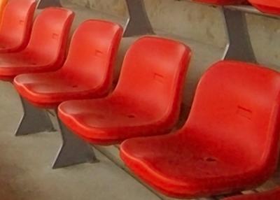 China Outdoor Floor Mounted Plastic Stadium Chair Blow Molded Grandstand Seating for sale