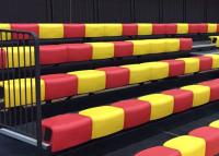 China Movable Modular Grandstands Telescopic Tribunes With Hollow Blow Molded Bench Seat for sale