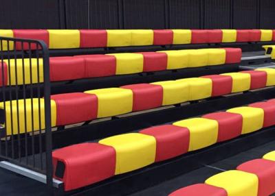 China Movable Modular Grandstands Telescopic Tribunes With Hollow Blow Molded Bench Seat for sale
