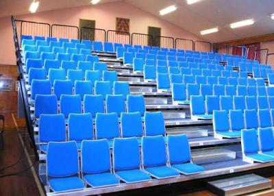 China Customized Retractable Indoor Bleachers Retractable Audience Seating Upholstered GYM for sale