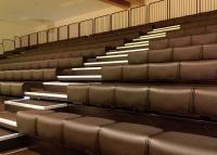 China Indoor Retractable Bleacher Seating / Polymer Bench Retractable Platform System for sale