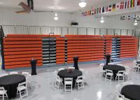 China Freestanding Echo Retractable Grandstands Cost Effective Polymer Bench for sale