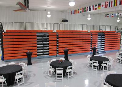 China Freestanding Echo Retractable Grandstands Cost Effective Polymer Bench for sale