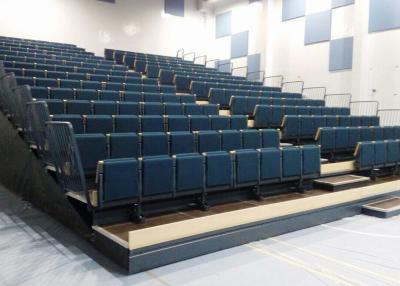 China Rise Mounted Retractable Grandstand With Leather / Fabric Upholstery for sale