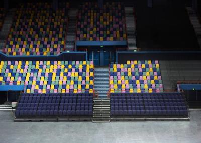 China Powerful Telescopic Seating Systems For Sport Hall Color Collocation for sale