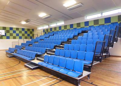 China Blow Moudled Retractable Grandstand / Retractable Tiered Seating With Tip - Up Base for sale