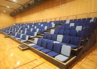 China Anti Slip Plywood Retractable Gymnasium Bleachers Upholstered Seat Base / Backrest for sale