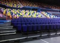 China Customized Retractable Grandstands Soft Uphostery For Convention Centers for sale