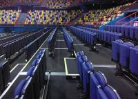 China Comfortable Telescopic Seating Systems Upholstered Chair For Performing Arts Venues for sale