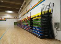 China Moduable Stadiums Retractable Bleacher Seating With Available Backrest for sale