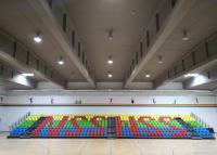 China Comfortable Telescopic Sport Hall Seats With Nose Mounted Polymer Bench for sale