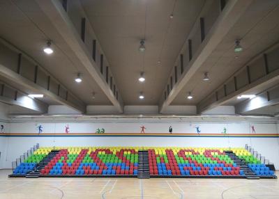 China Comfortable Telescopic Sport Hall Seats With Nose Mounted Polymer Bench for sale