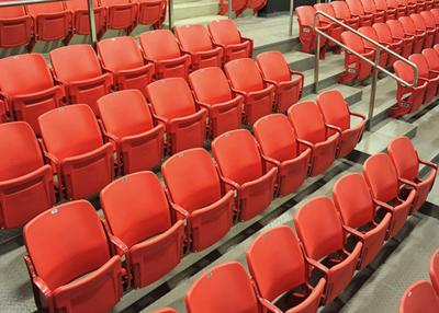 China Tip Up Audience Systems Seating Sport Venues With Optional Armrests / Backrest for sale