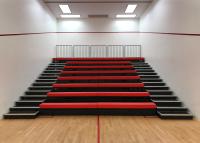 China Tiered Retractable Grandstands Upholstered Bench For International School for sale