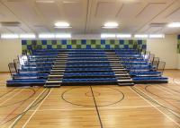 China Wireless Operated Retractable Grandstands Seating For Multisport Rooms for sale
