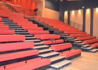 China Customized Space Retractable Grandstands With Red Upholstered Bench for sale