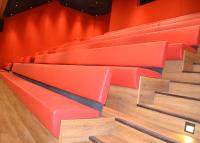 China Smart Upgrades Telescopic Gym Bleachers / Optional Folding Temporary Grandstand Seating for sale