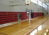 China Metal End Cap Telescopic Tribunes / Indoor Gym Bleachers For Educational Institution for sale
