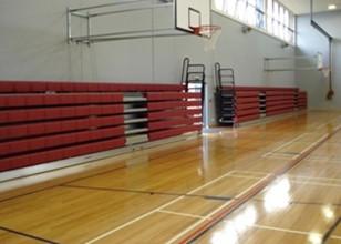 China Metal End Cap Telescopic Tribunes / Indoor Gym Bleachers For Educational Institution for sale