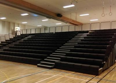 China 460mm Temporary Grandstand Seating Customized Backrest With End Curtains for sale