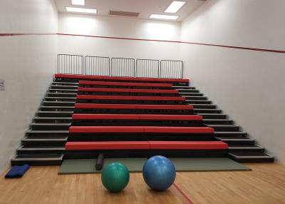 China Assembling Upholstered Retractable Bleacher Seat Wall Attached For International Institute for sale